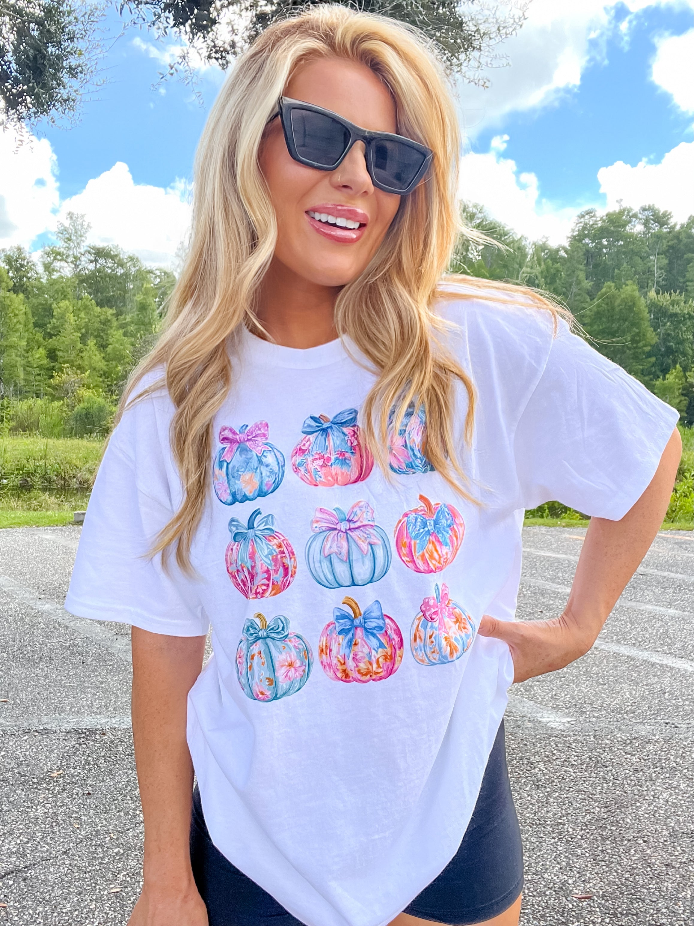 Preppy Pumpkin Graphic Top – Mademli Boutique